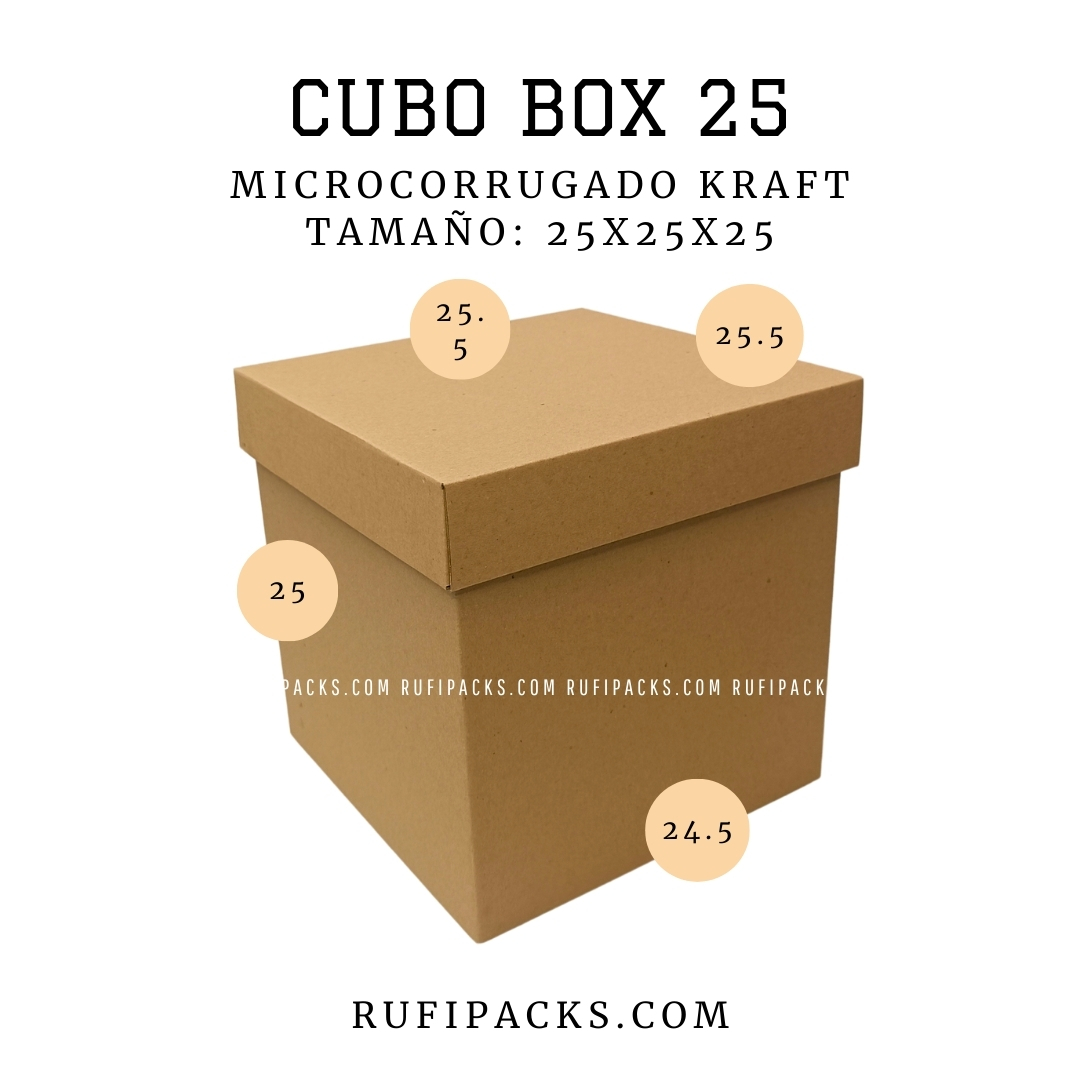 CUBO BOX 25 MICROCORRUGADO - Rufipacks.com